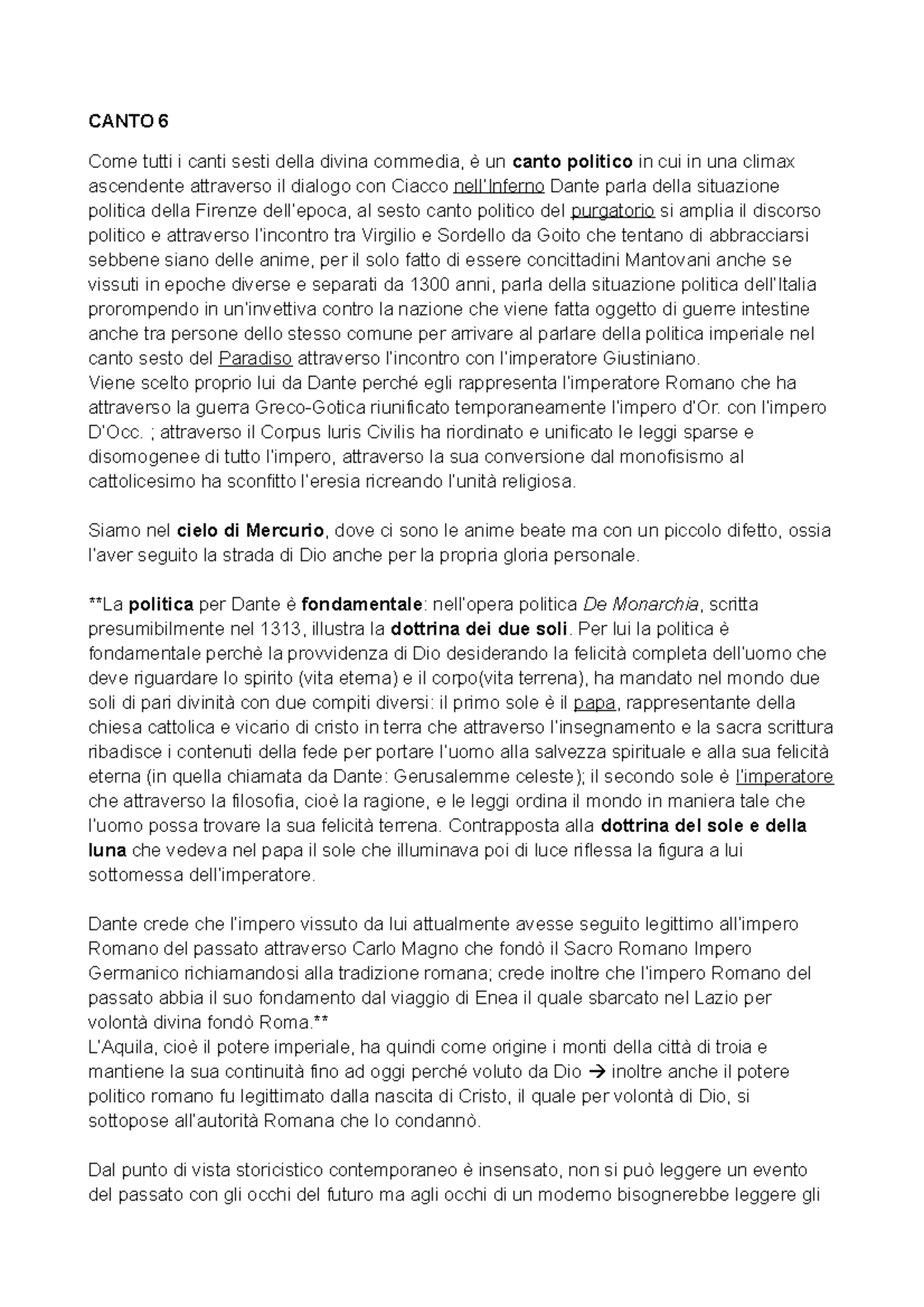 Canto 6 (vv - CANTO 6 Come tutti i canti sesti della divina commedia, è ...