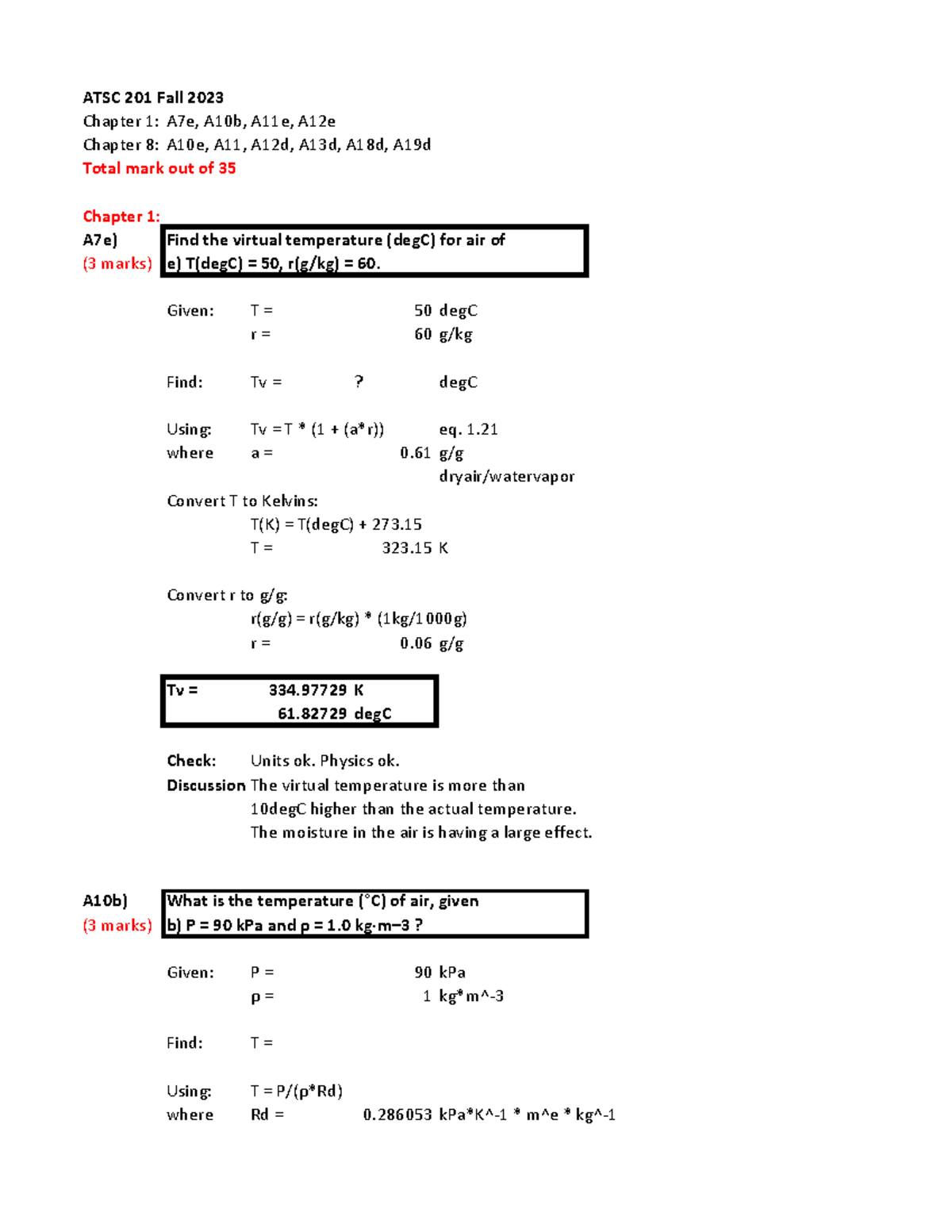 Atsc201 2023 HW2 Key Students - ATSC 201 Fall 2023 Chapter 1: A7e, A10b, A11e, A12e Chapter 8 ...