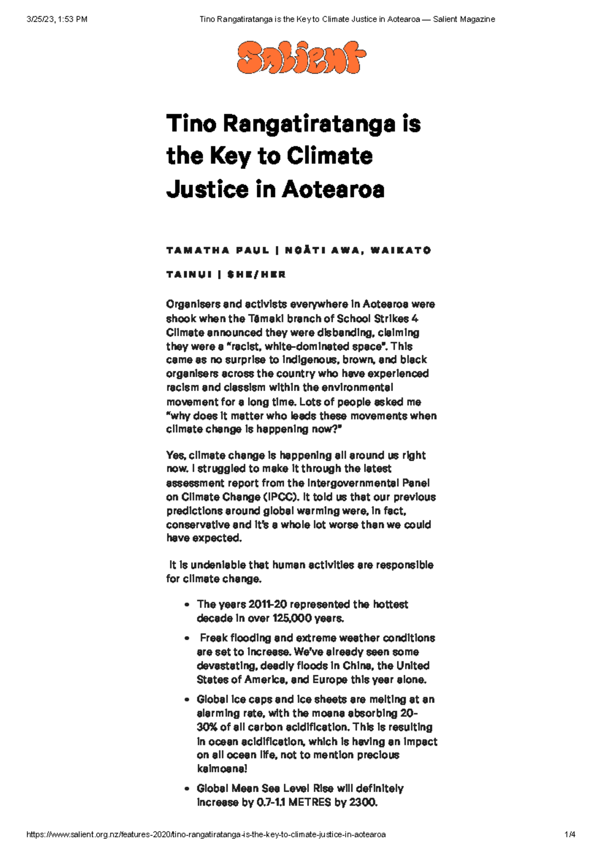 Tino Rangatiratanga is the Key to Climate Justice in Aotearoa — Salient ...