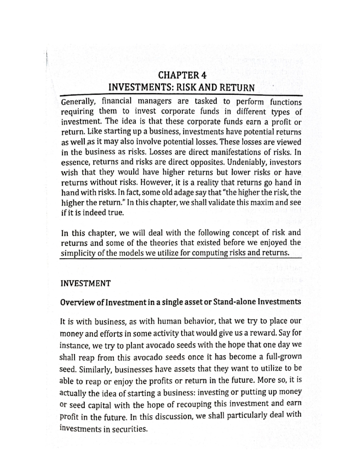 Finman 20 Chapter 204 - Financial management lecture guide - CHAPTER 4 ...