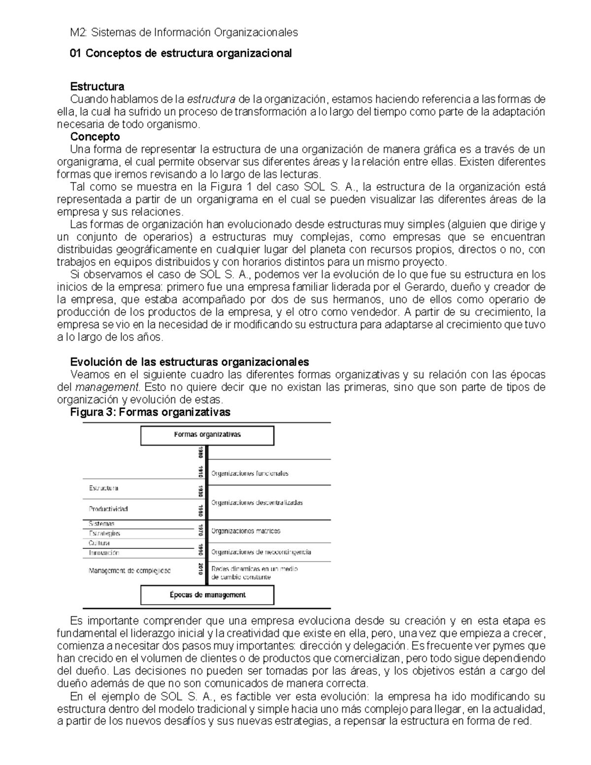 resumen modulo 2 - M2: Sistemas de Información Organizacionales 01 Conceptos de estructura - Studocu
