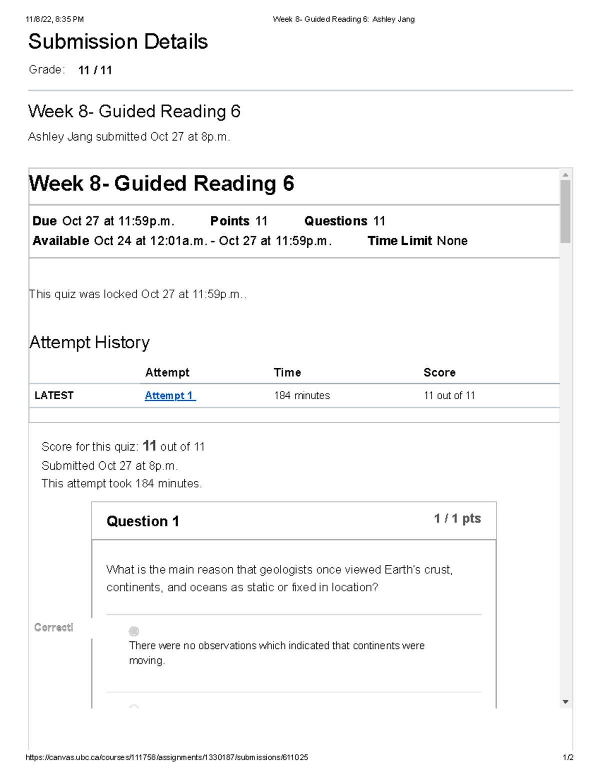 6 - quiz for guided reading - 11/8/22, 8:35 PM Week 8- Guided Reading 6 ...