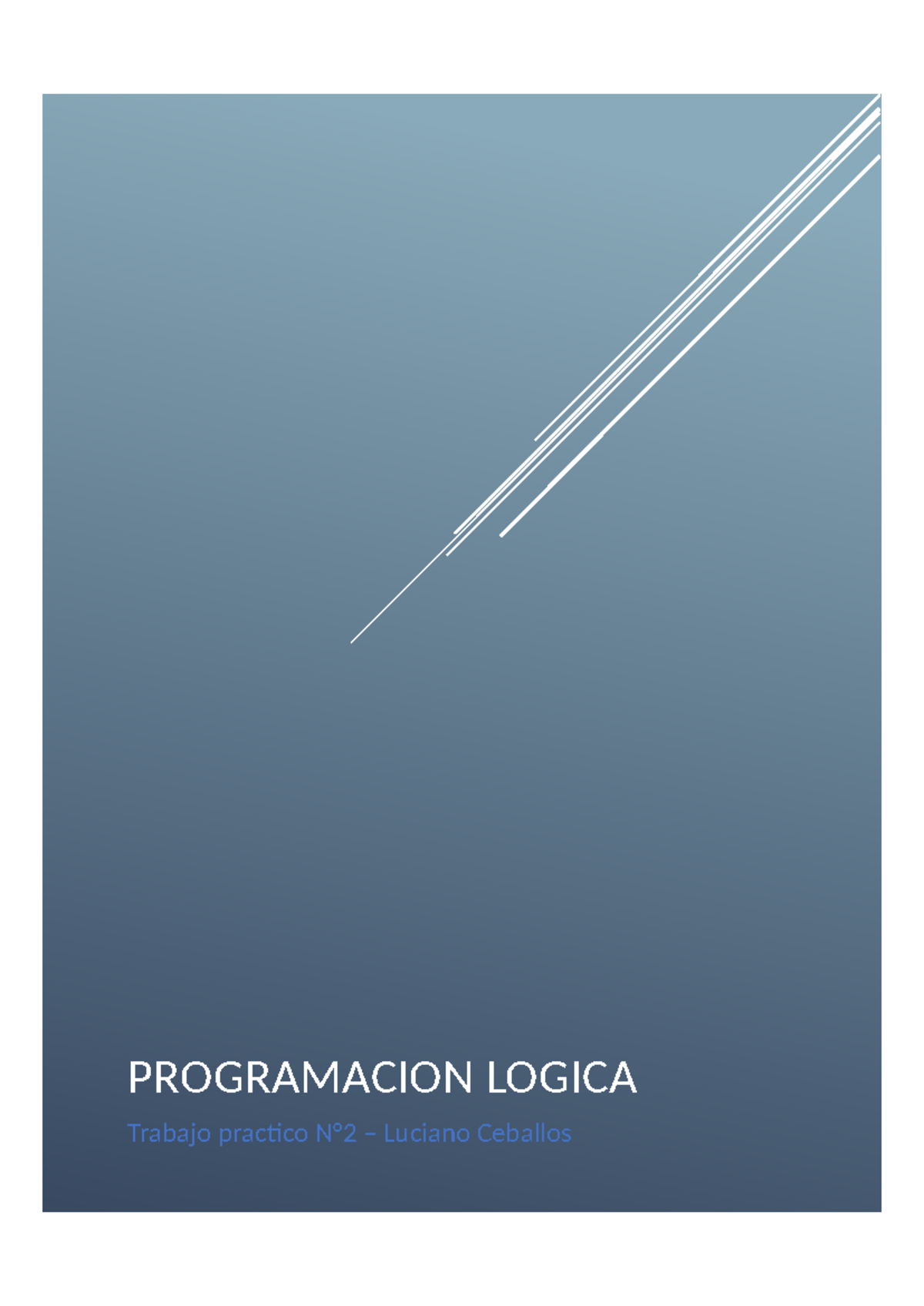 Programacion logica - trabajo practico - Programación Lógica ...