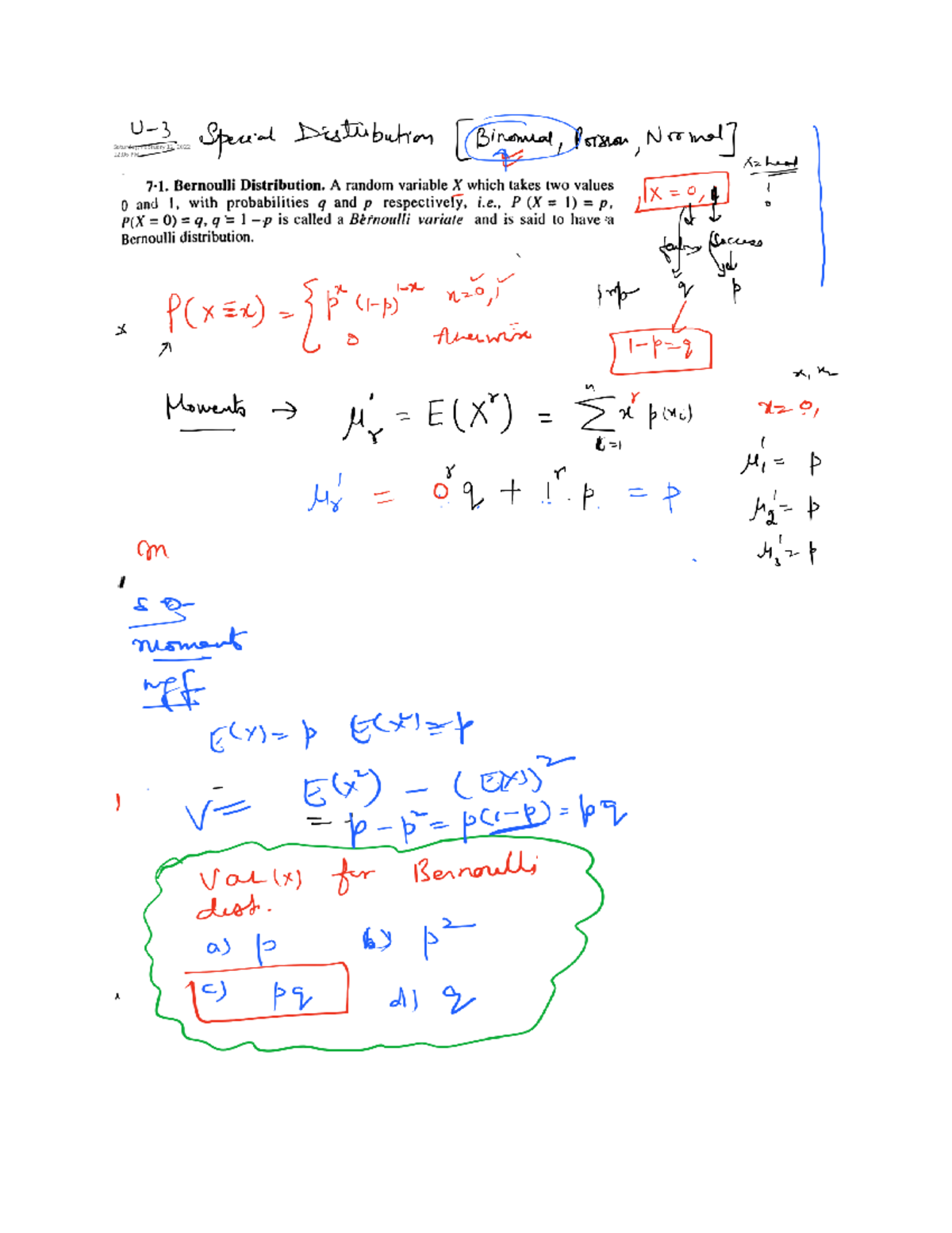 K20XR unit3.1 mth302 8th and 14th feb - probability and statistics - Studocu