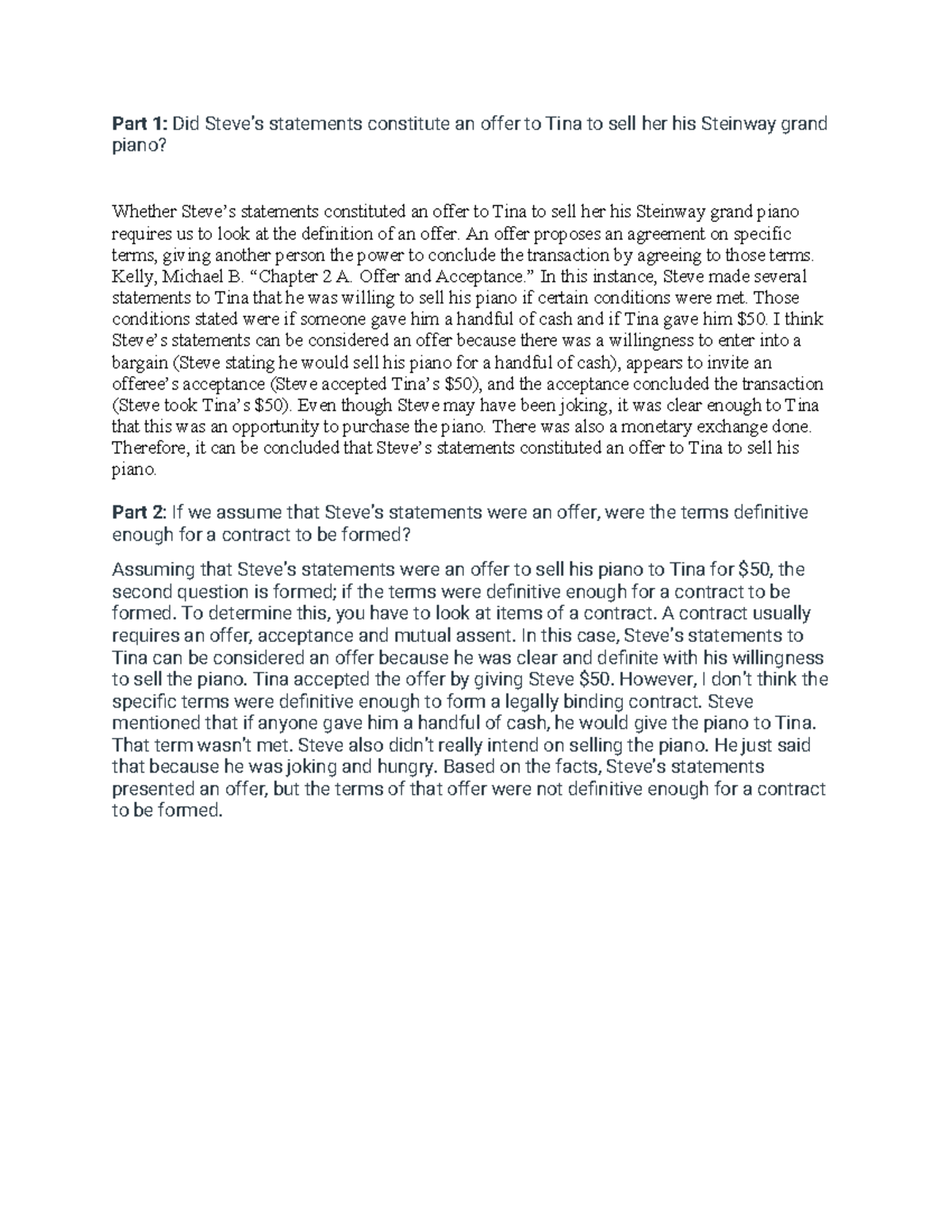 IRAC Essay Module 1 - Directions: Review the fact pattern and question ...