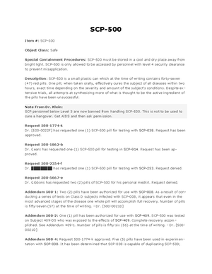 SCP-035 - SCP Foundation - SCP- Item #: SCP- Object Class: Keter ...