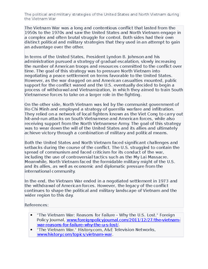 Viet Cong 2 - Assignment essay on the vietnam war - The role of the ...