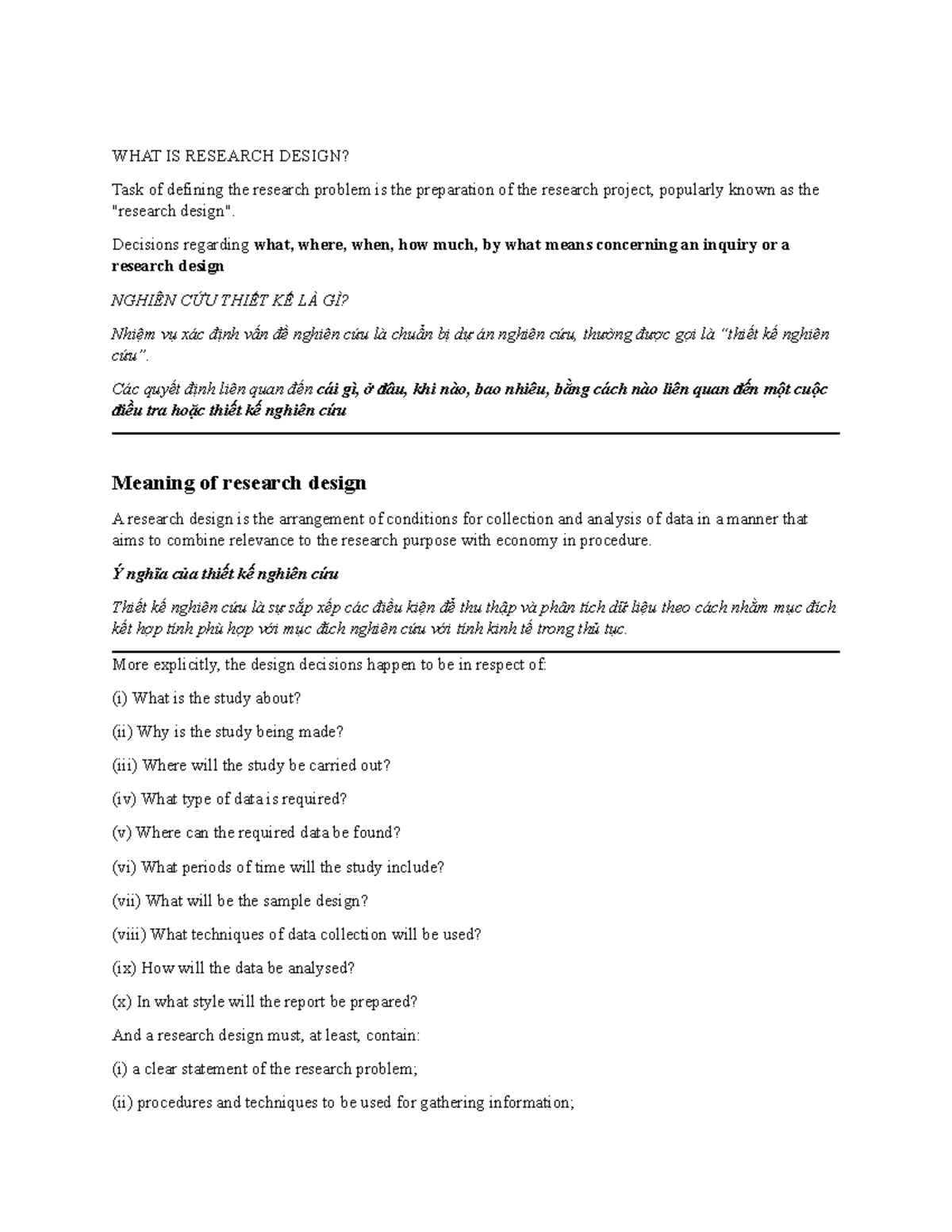 WHAT IS Research Design WHAT IS RESEARCH DESIGN Task Of Defining The