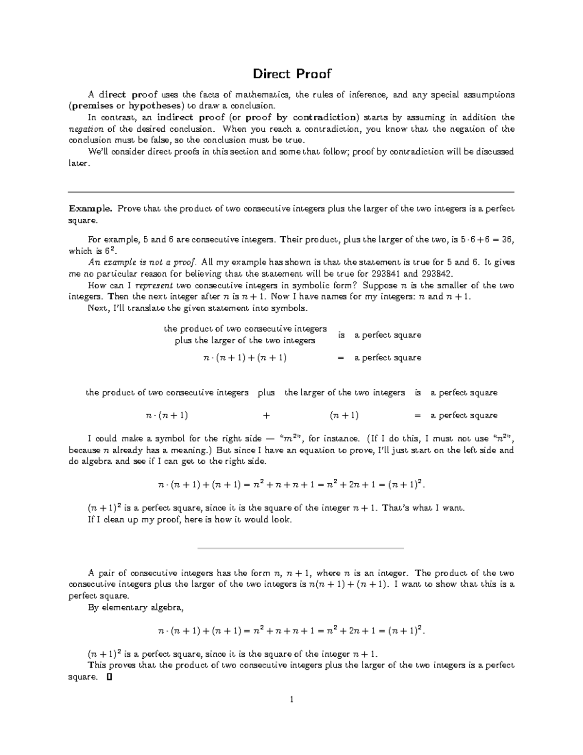 Direct-proof - Consent - Direct Proof A direct proof uses the facts of ...
