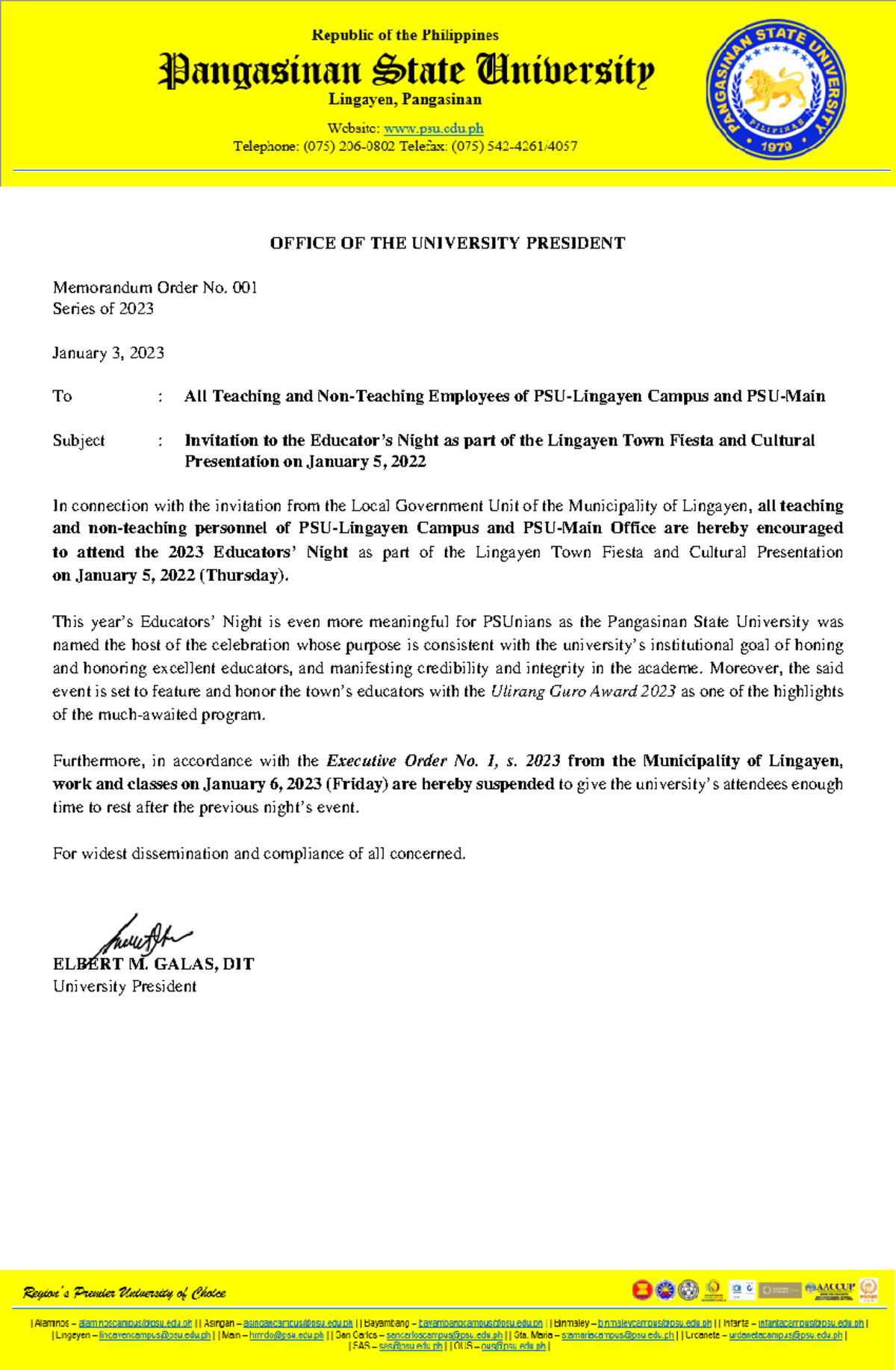 Memorandum Invitation-to-the-Educators-Night - OFFICE OF THE UNIVERSITY ...