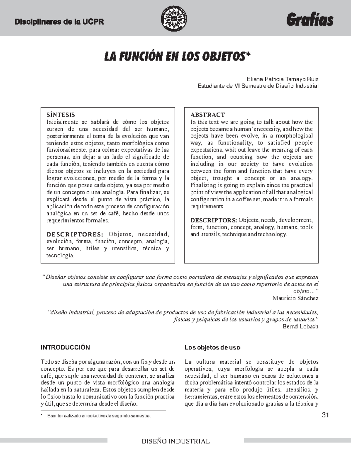 La Función de los Objetos - Fundamentos de Diseño - SENA - Studocu