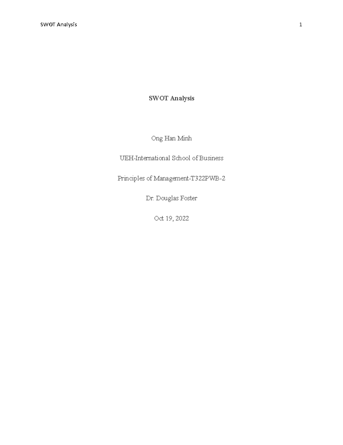 SWOT - sxhbs,jahx - SWOT Analysis Ong Han Minh UEH-International School ...