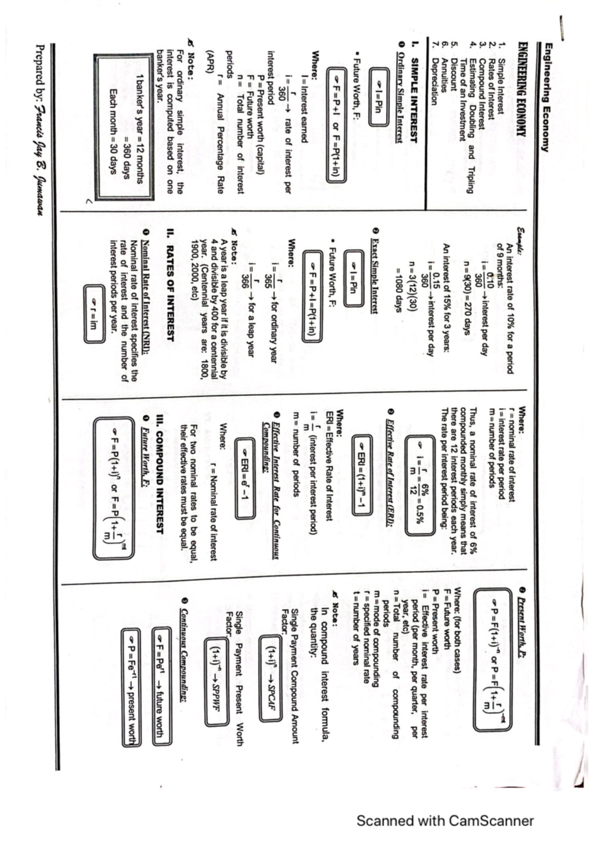 Engineering- Economy - notes - Bachelor of Science in Mechanical ...