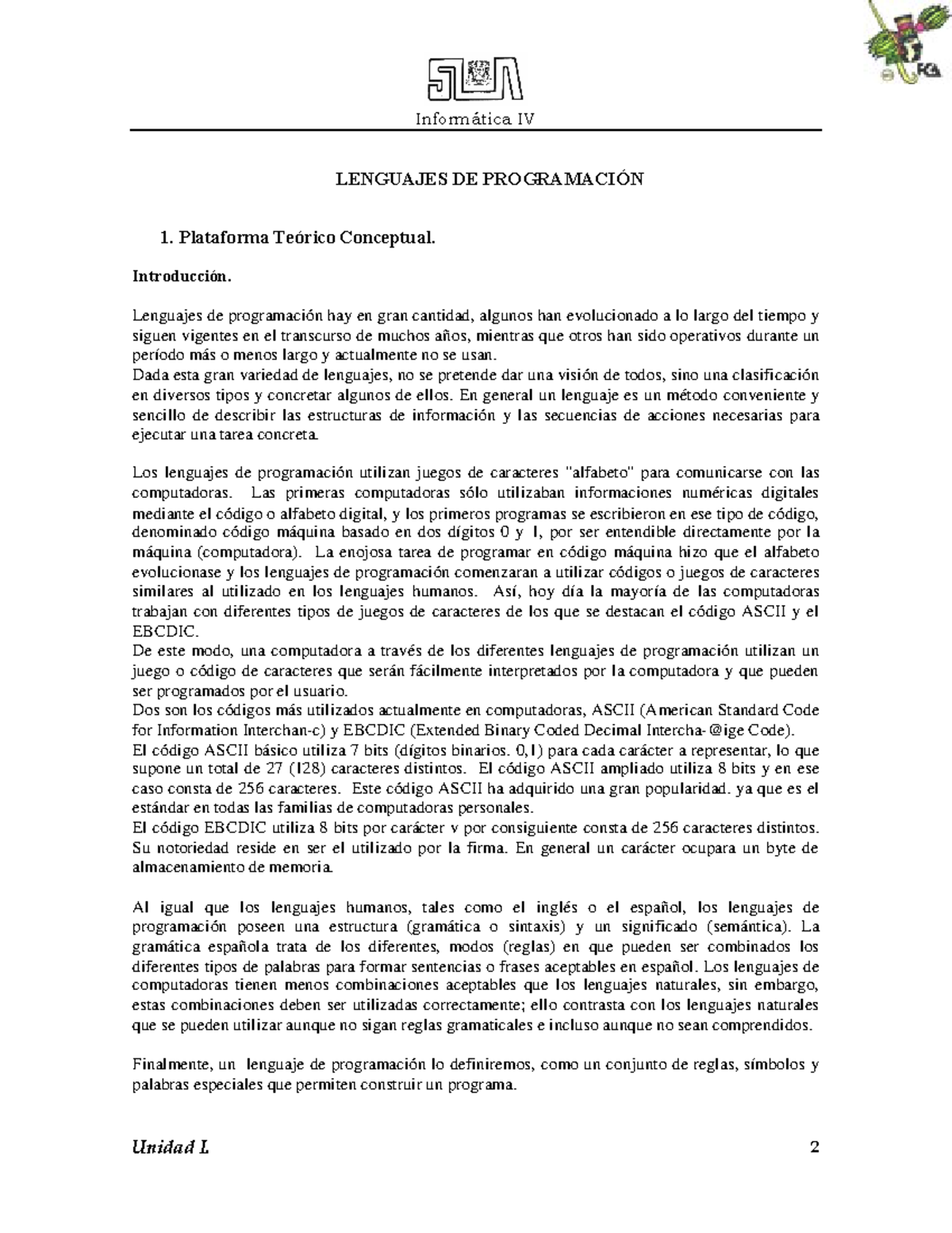 0 1. Lenguajes de programación autor Virtuniversidad - LENGUAJES DE ...