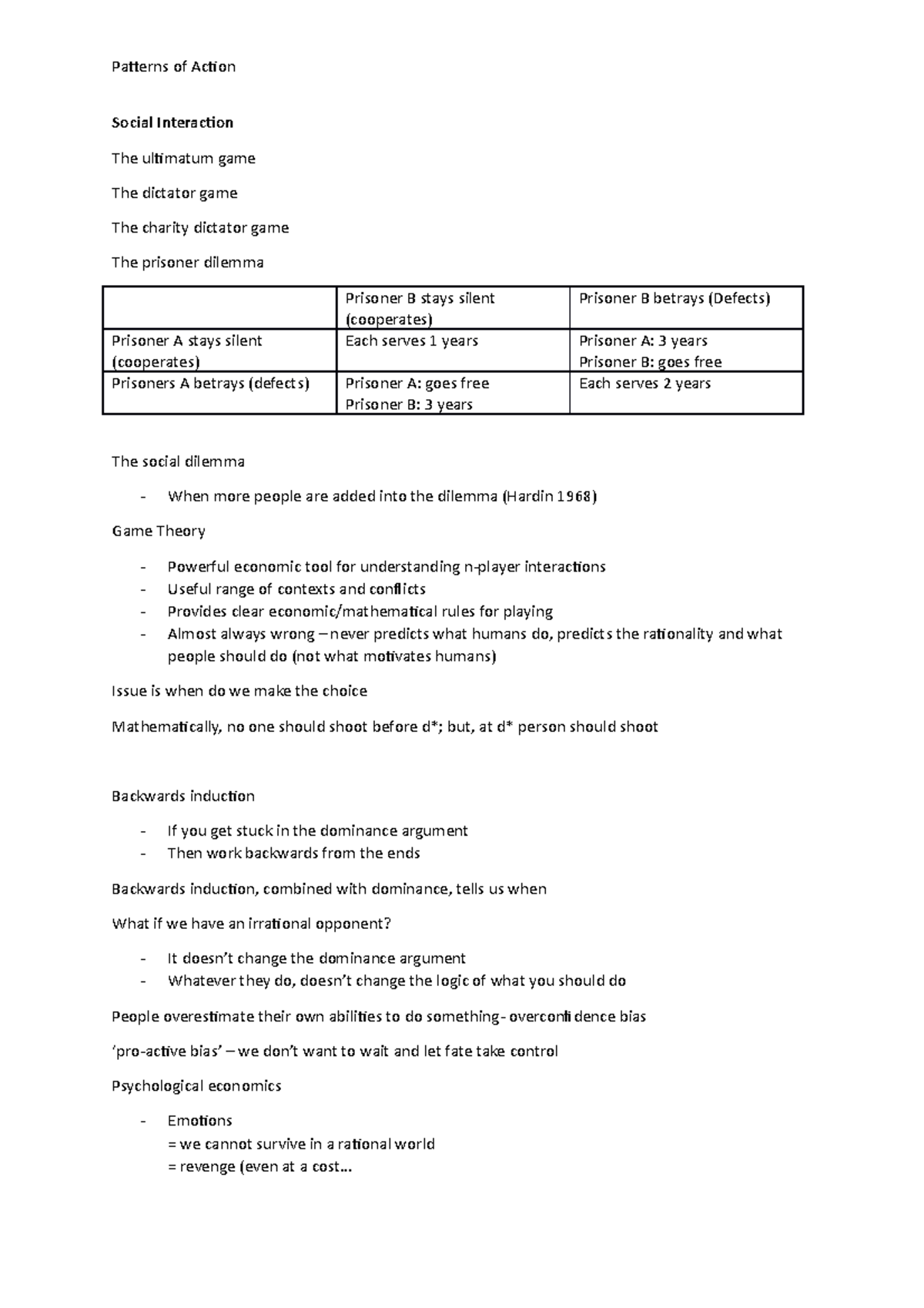Social Interaction - Patterns of Action Social Interaction The ...