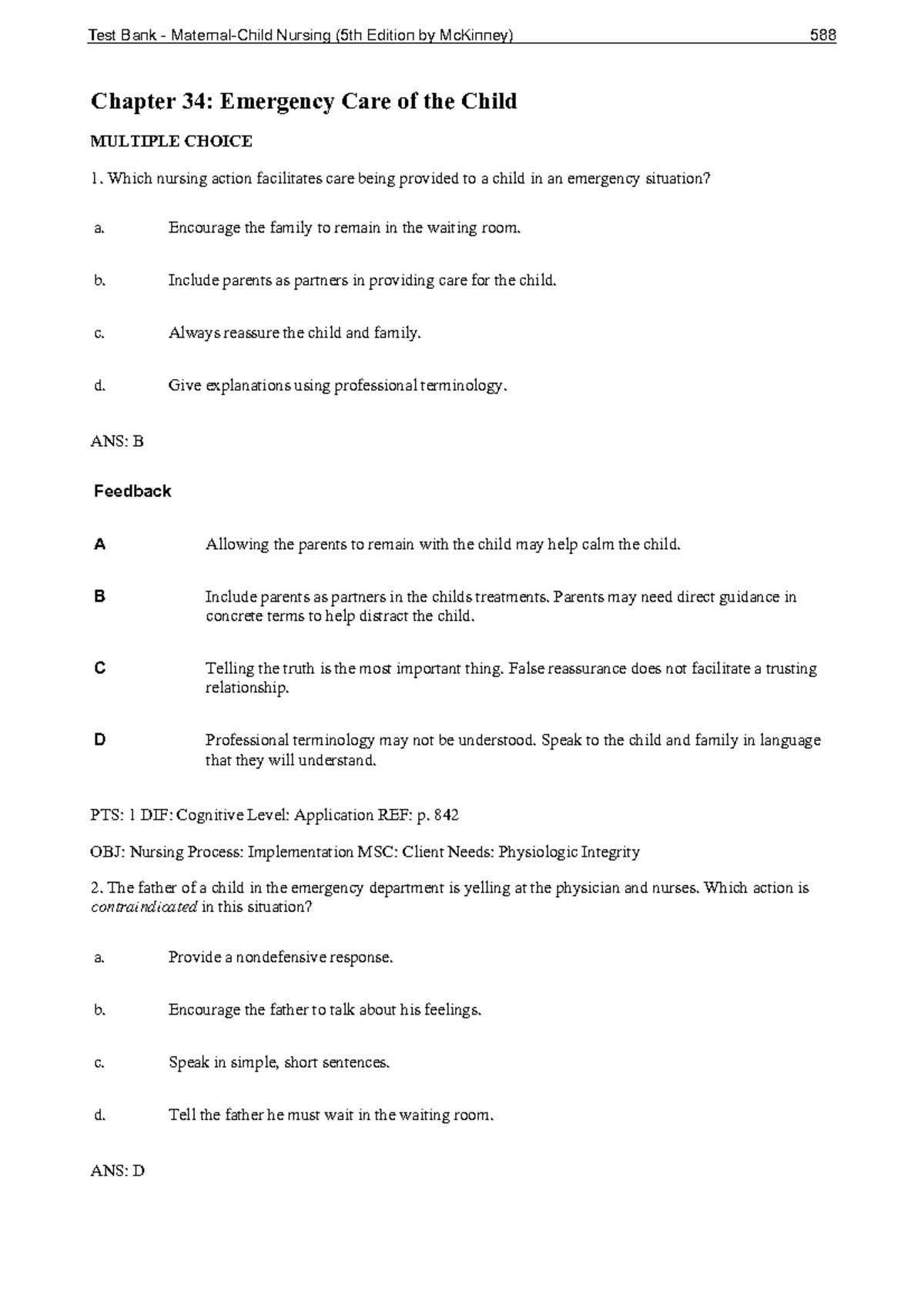 Mc Kinney Chapter 34 5th Edition Maternal Child Nursing - Chapter 34 : Emergency Care of the ...