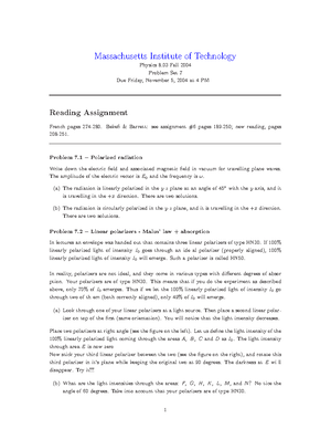 Problem set 2 - Massachusetts Institute of Technology Problems Problem ...