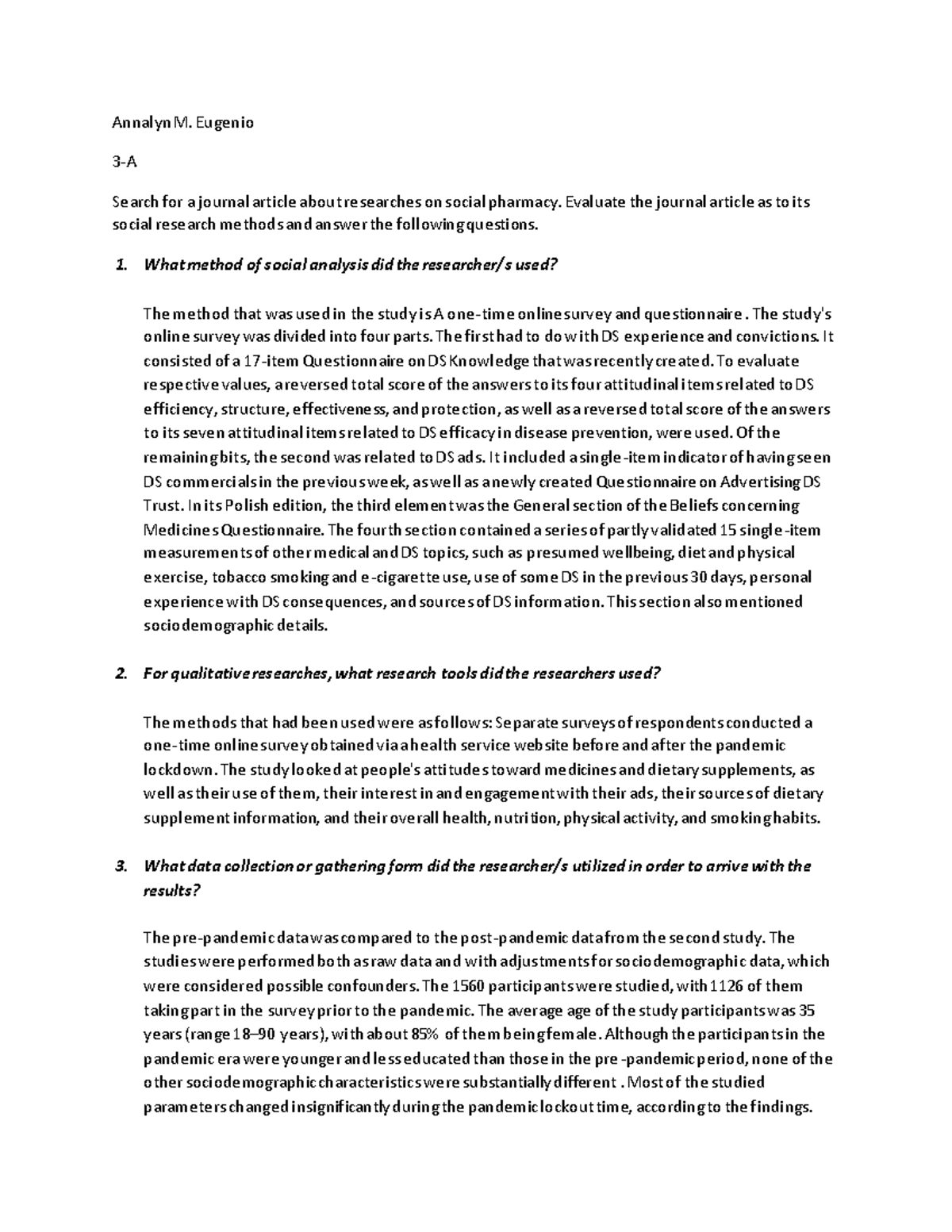 Eugenio 3A-ACT5-PAM - contains answer - Annalyn M. Eugenio 3- A Search ...
