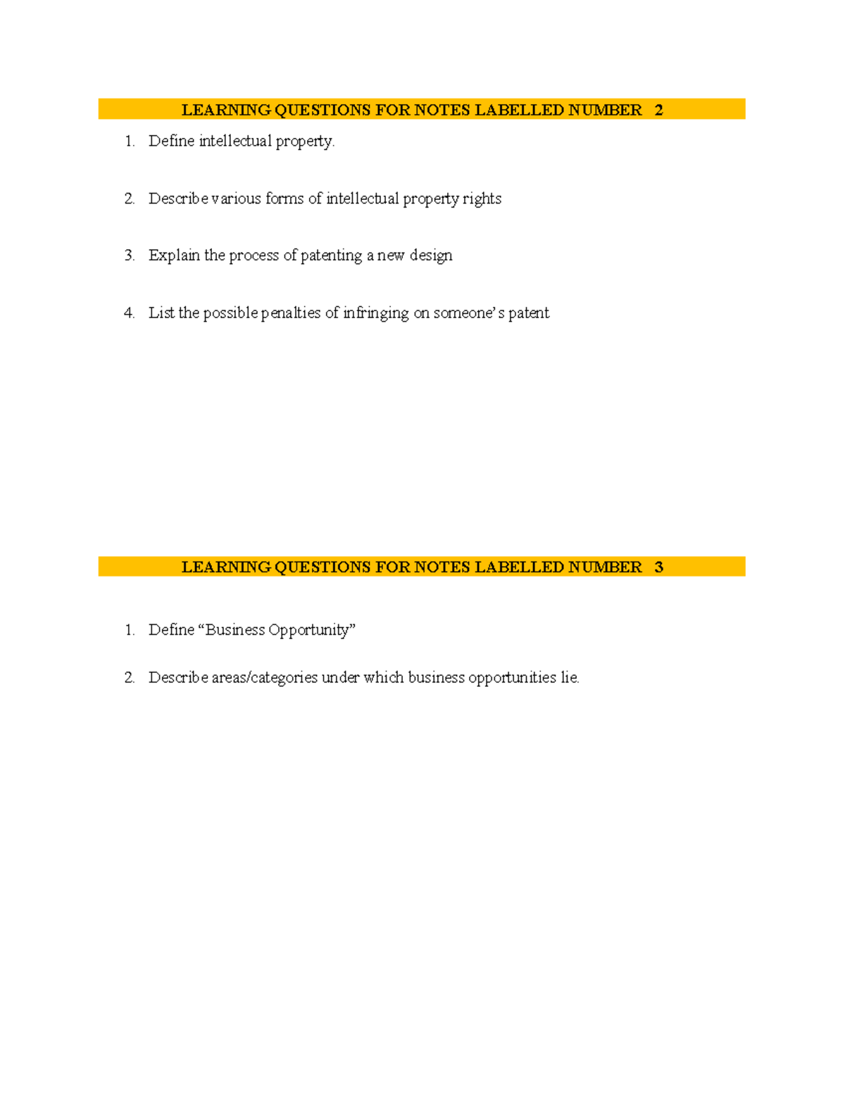 Learning QNS FOR Notes-2 & 3 - Social development Studies - LEARNING ...