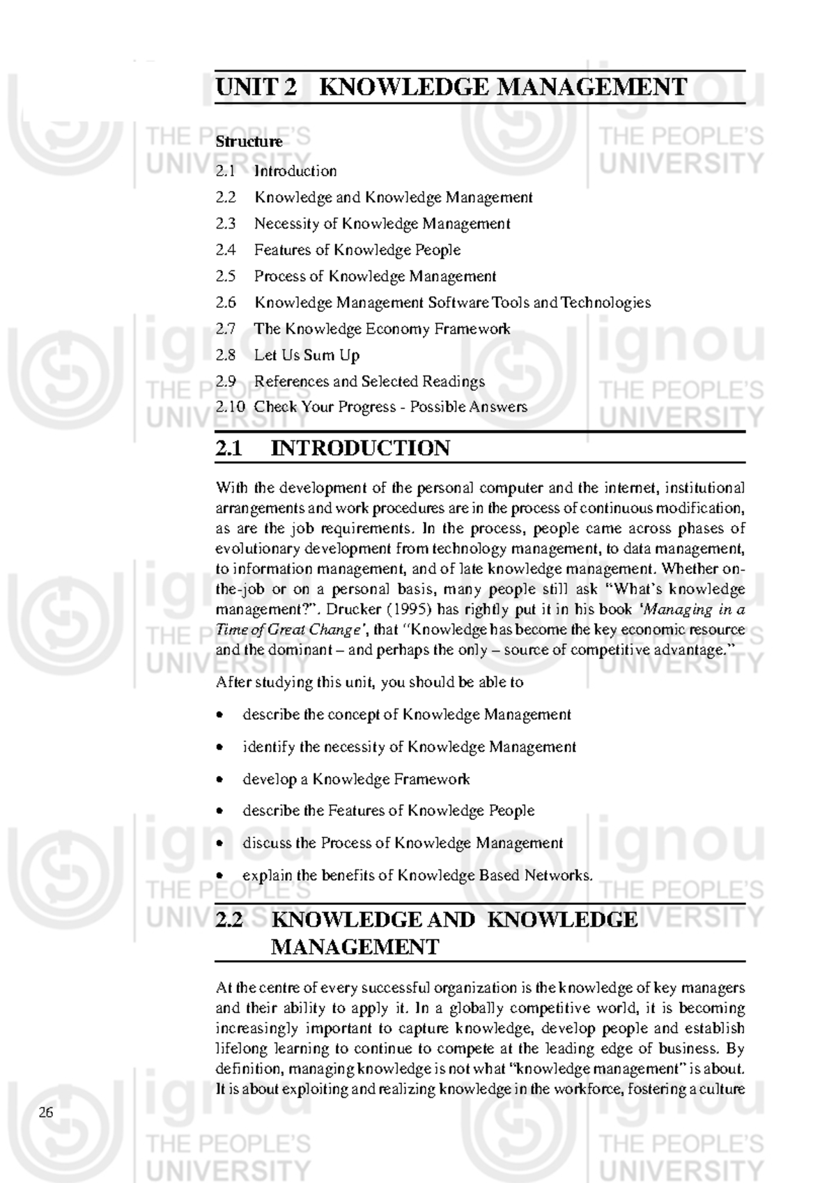 Unit-2 - Emerging Developments in Training UNIT 2 KNOWLEDGE MANAGEMENT Structure 2 Introduction ...