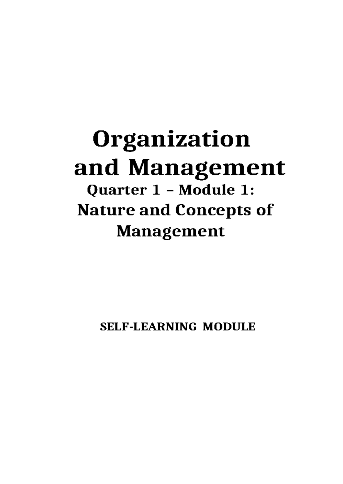 Organization-and-Management Module-1 2-4-24 NKA - Organization and ...