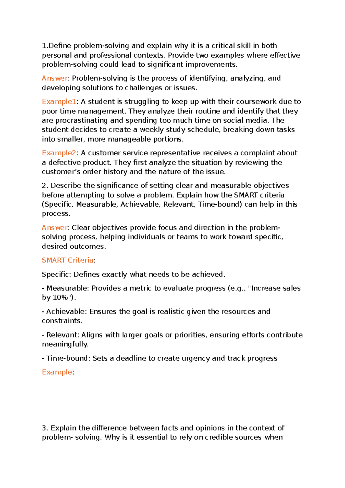 Problem solving technique - 1 problem-solving and explain why it is a ...