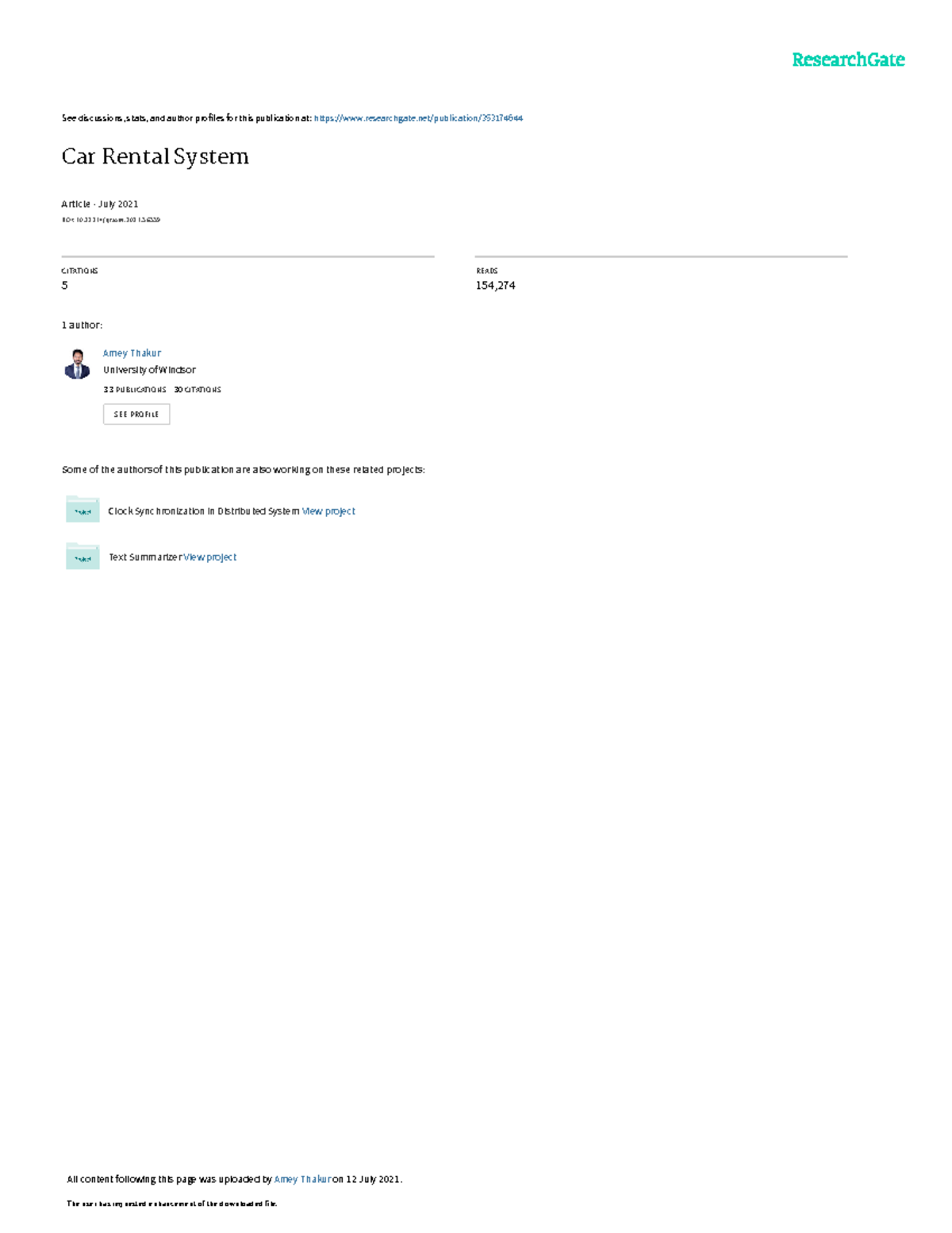 Car Rental System - Summary Business Communication - See discussions ...