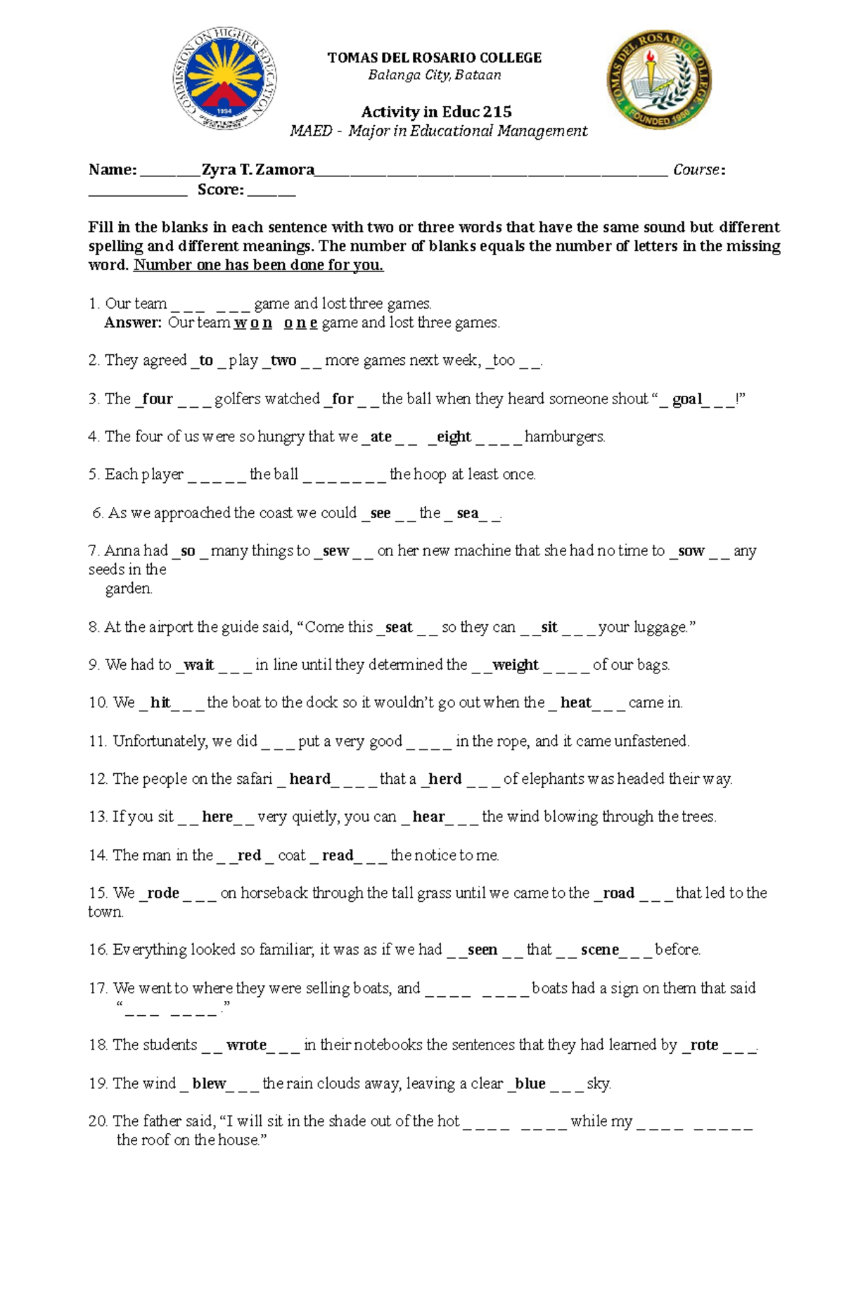 Asynchronous-in-Educ-215 Zyra T. Zamora - TOMAS DEL ROSARIO COLLEGE ...