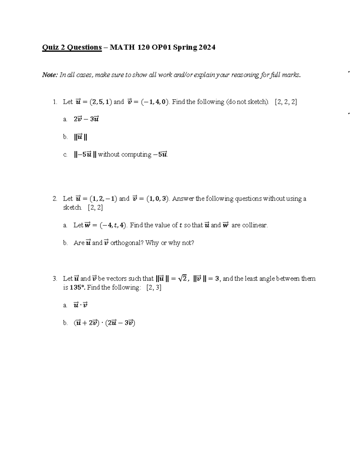 Quiz 2 Q - math 120 - Quiz 2 Questions – MATH 120 OP01 Spring 2024 Note ...