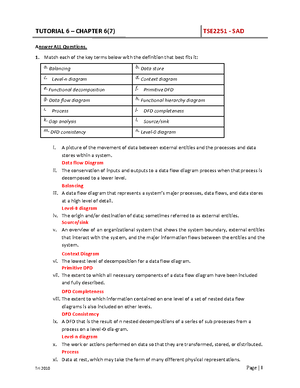 Tutorial 01 (Answers) - Faculty of Computing and Informatics TIS2211 ...