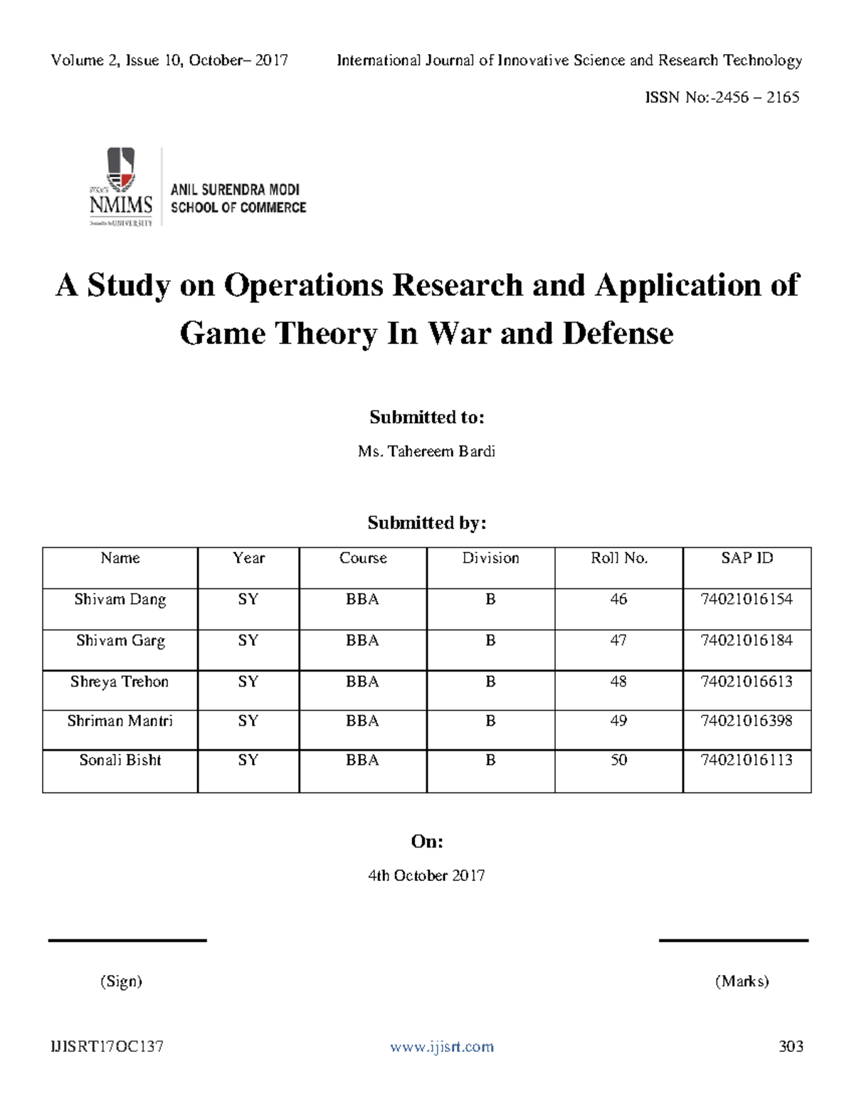 362772662 A Study on Operations Research and Application of Game Theory ...