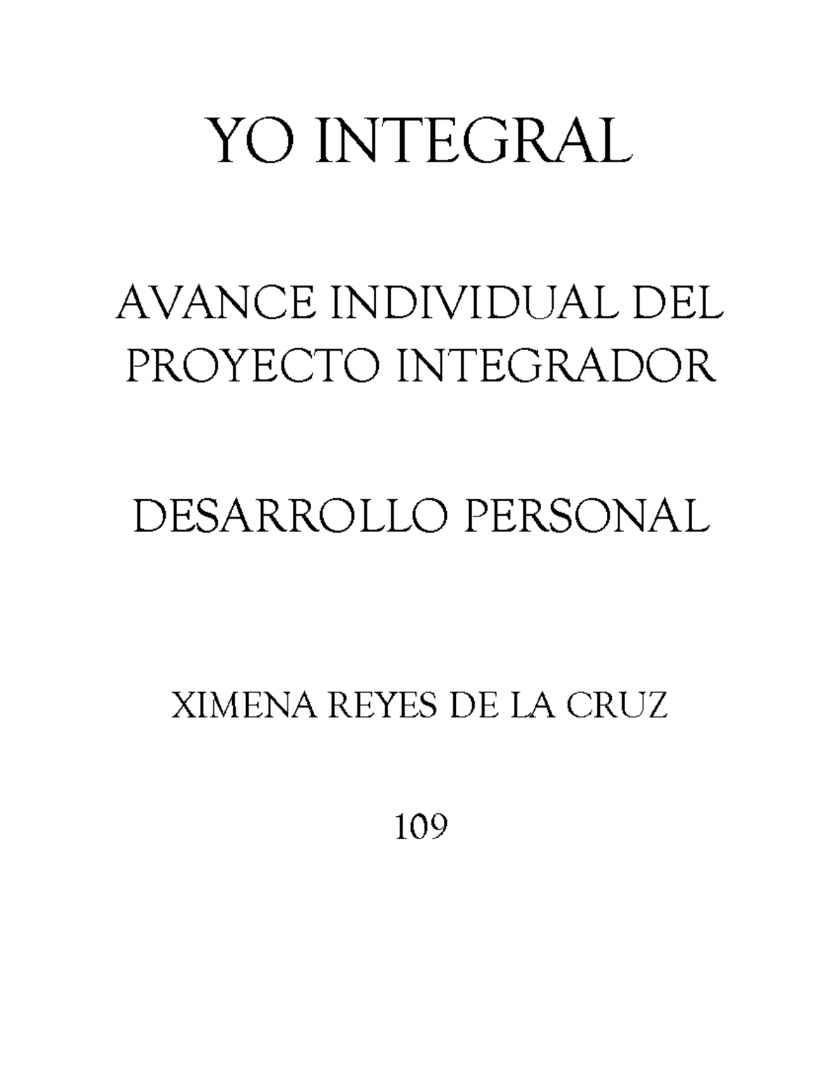 YO Integral en desarrollo del autoestima - YO INTEGRAL AVANCE ...