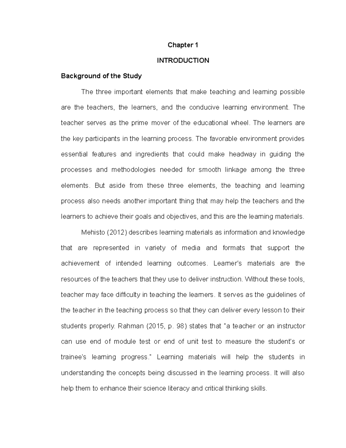 Chapter 1 Alagadan research and studies - Chapter 1 INTRODUCTION ...