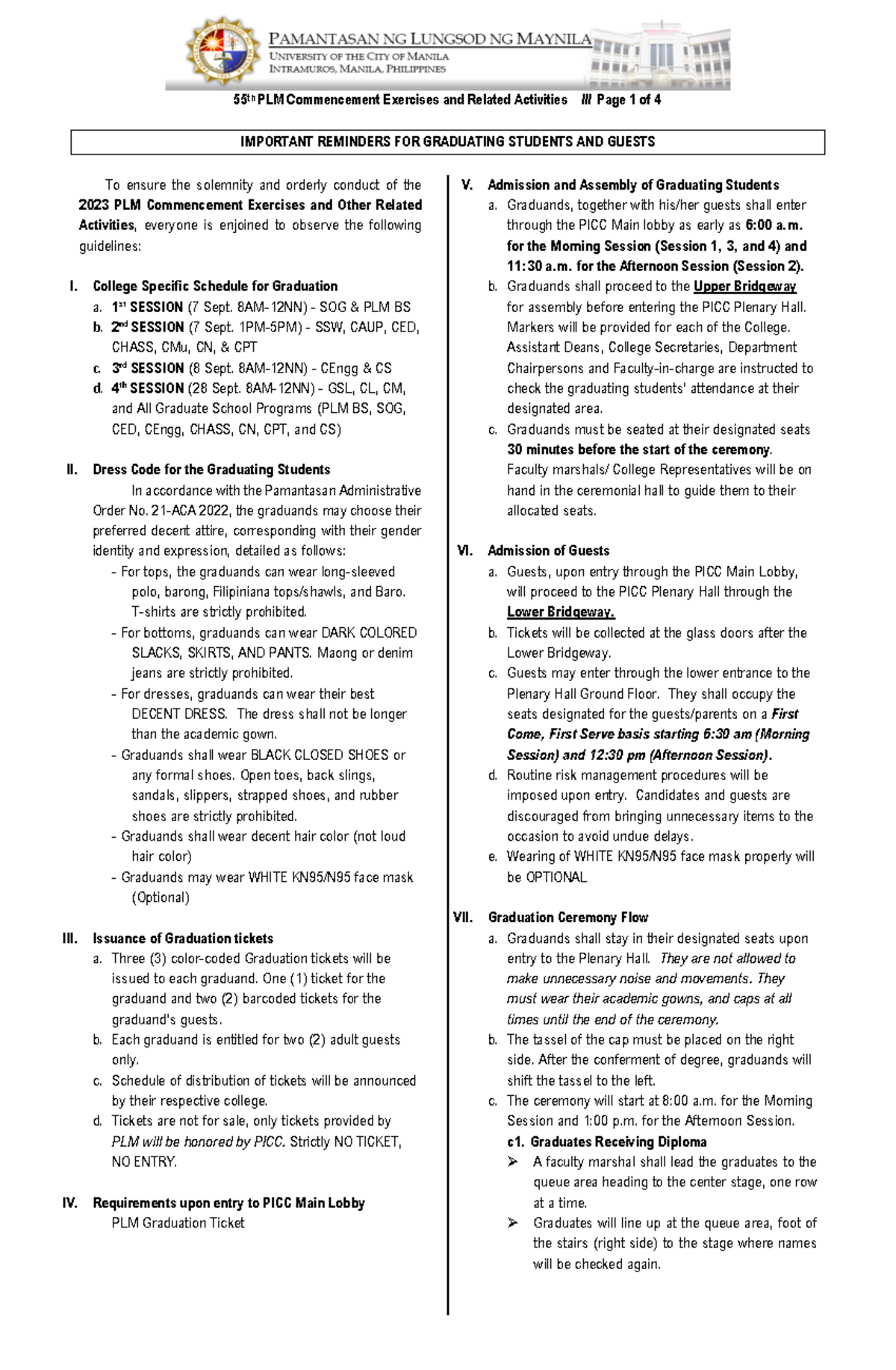 PLM-Guidelines-for-Graduating-Students-and-Guests-for-the-55th ...