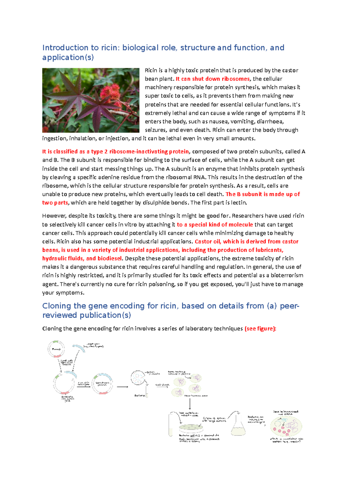 BIOC0003 capstone essay example with comments and marks hl ...