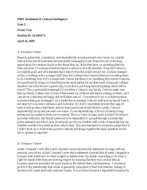 WGU QHT1- Task 1 second attempt - WGU- QTH1- Task 1 Memo To: To Whom it ...