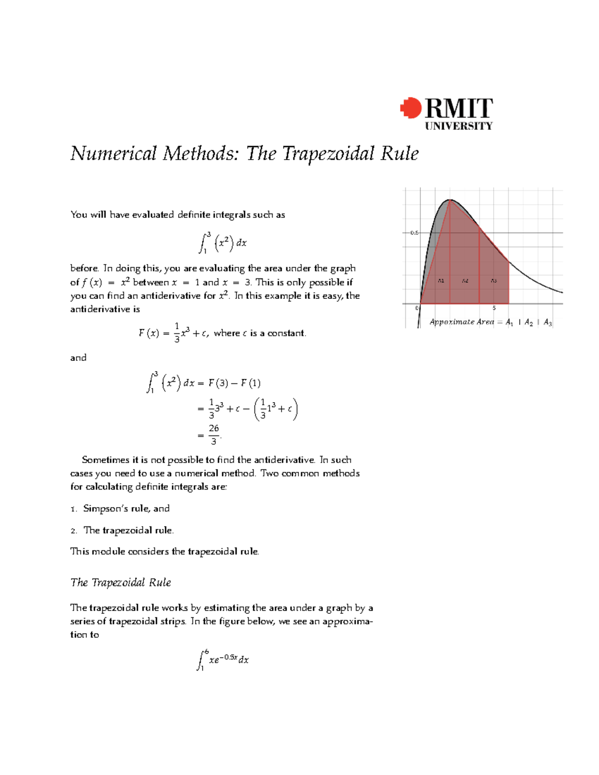 Numerical Methods Trapezoidal Rule - Numerical Methods: The Trapezoidal ... Numerical Methods Trapezoidal Rule - Numerical Methods: The Trapezoidal ...