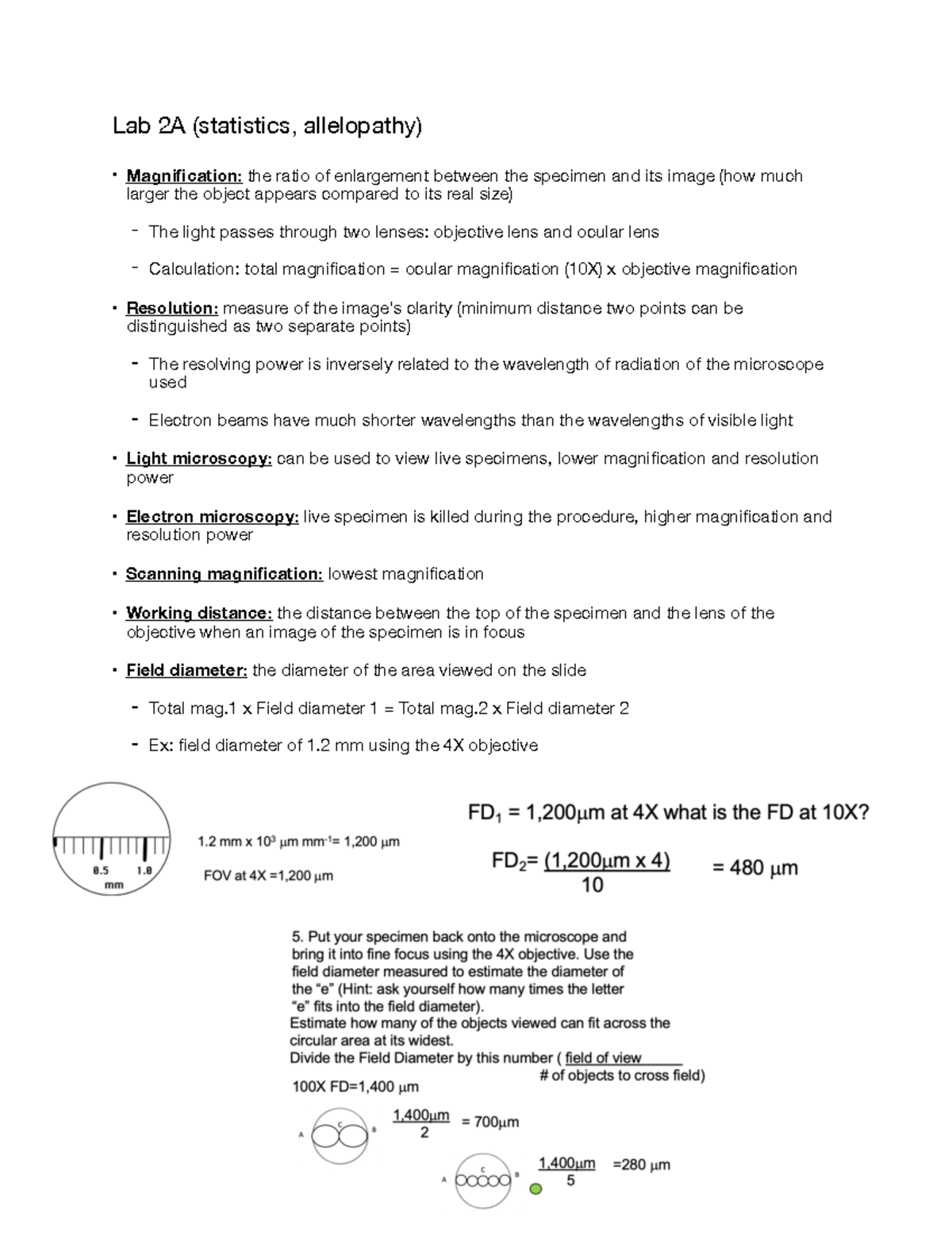 Lab test notes - This file includes a summary of all the information ...