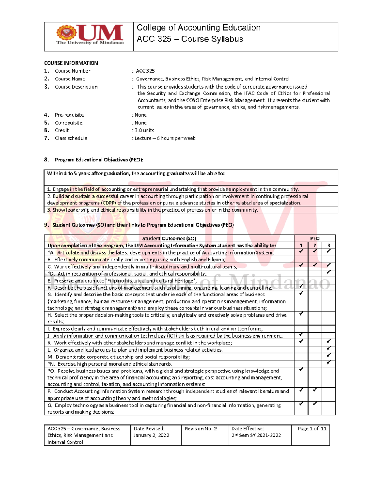 Bsais 3 ACC 325 Governance Business Ethics Risk Magement and Internal ...