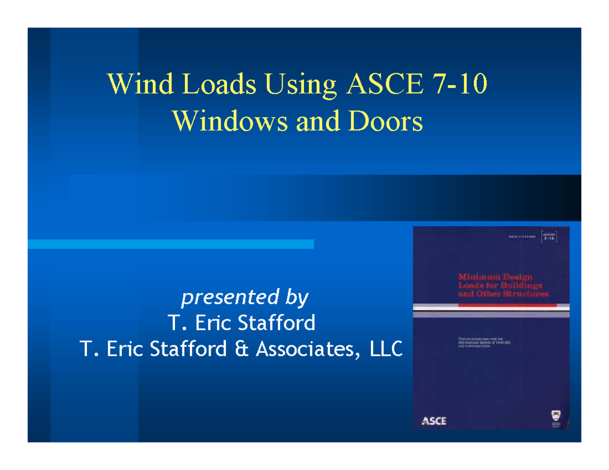 ASCE 7 10 Wind FMA Confere - Wind Loads Using ASCE 7Wind Loads Using ...