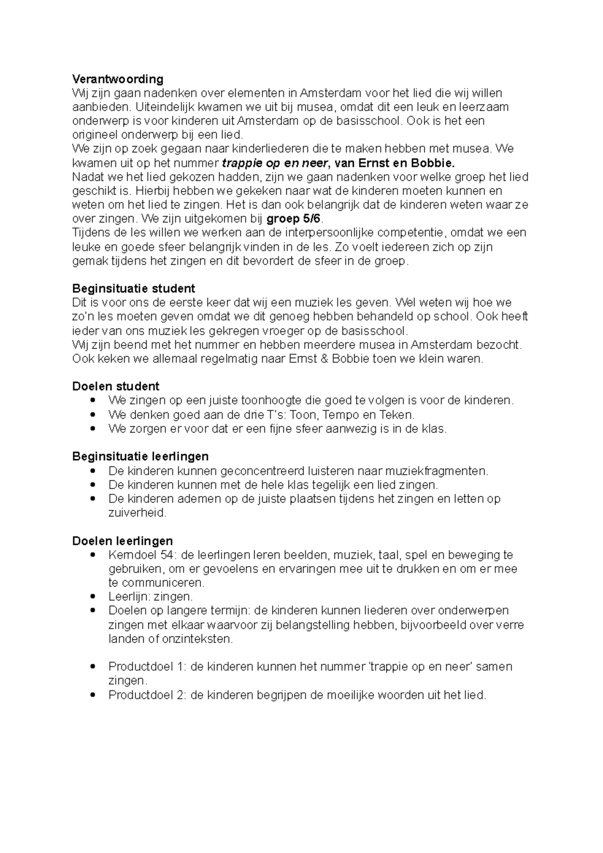 Werkstuk "LVF Verantwoording vakopdrach" - cijfer 7 - Verantwoording ...