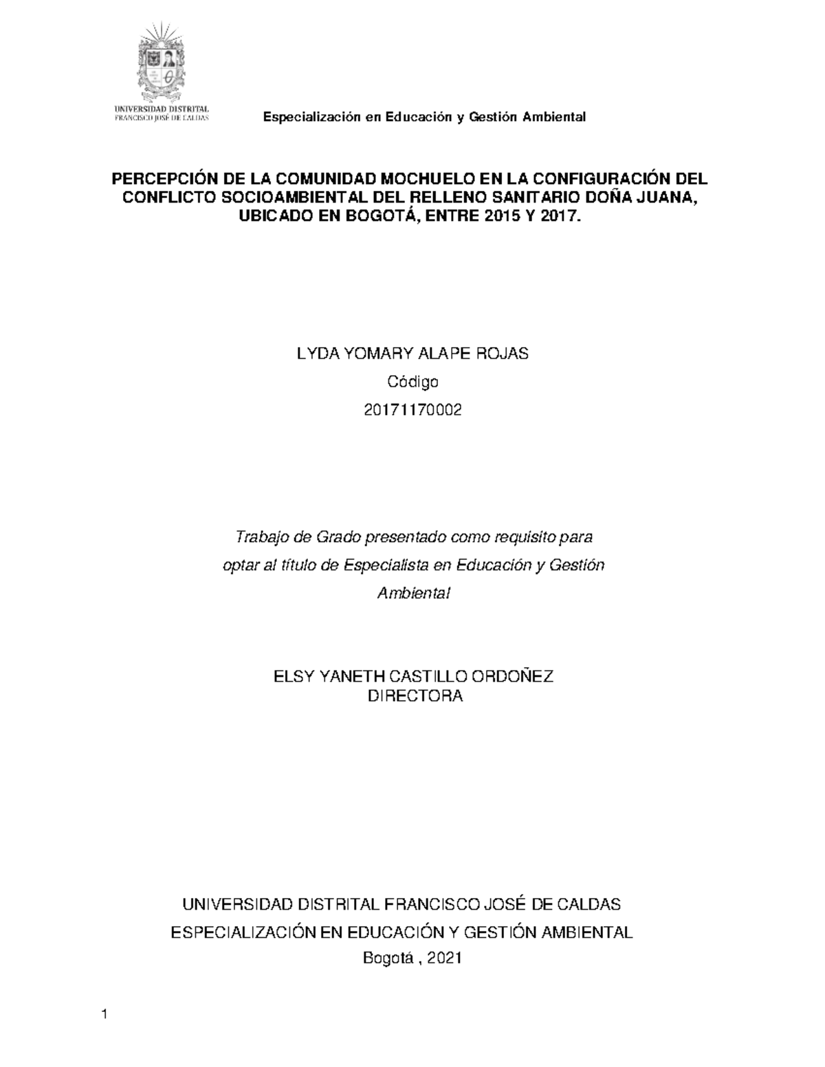 Alape Rojas Lyda Yomary 2021 - Especialización en Educación y Gestión ...