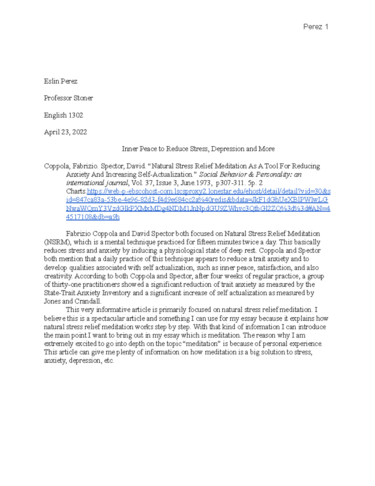 english 1302- Annotated Bibliography - Eslin Perez Professor Stoner ...