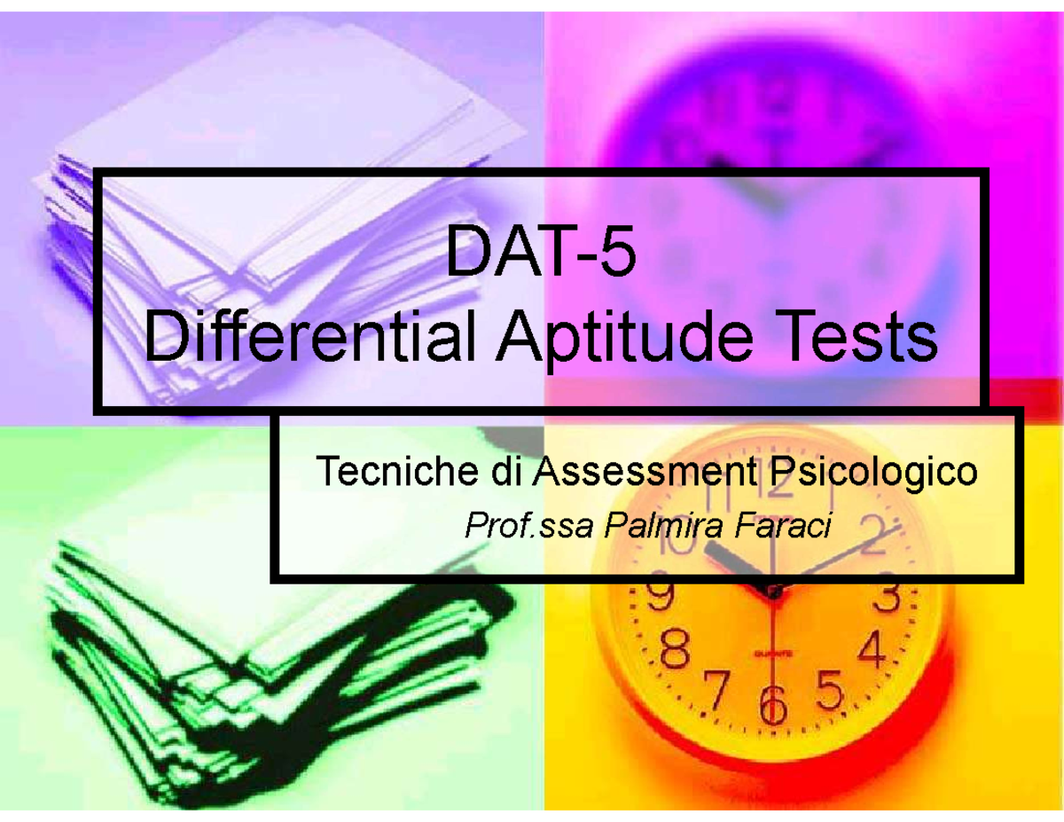 DAT-5 - Slide sul test del DAT-5 - DAT- Differential Aptitude Tests ...