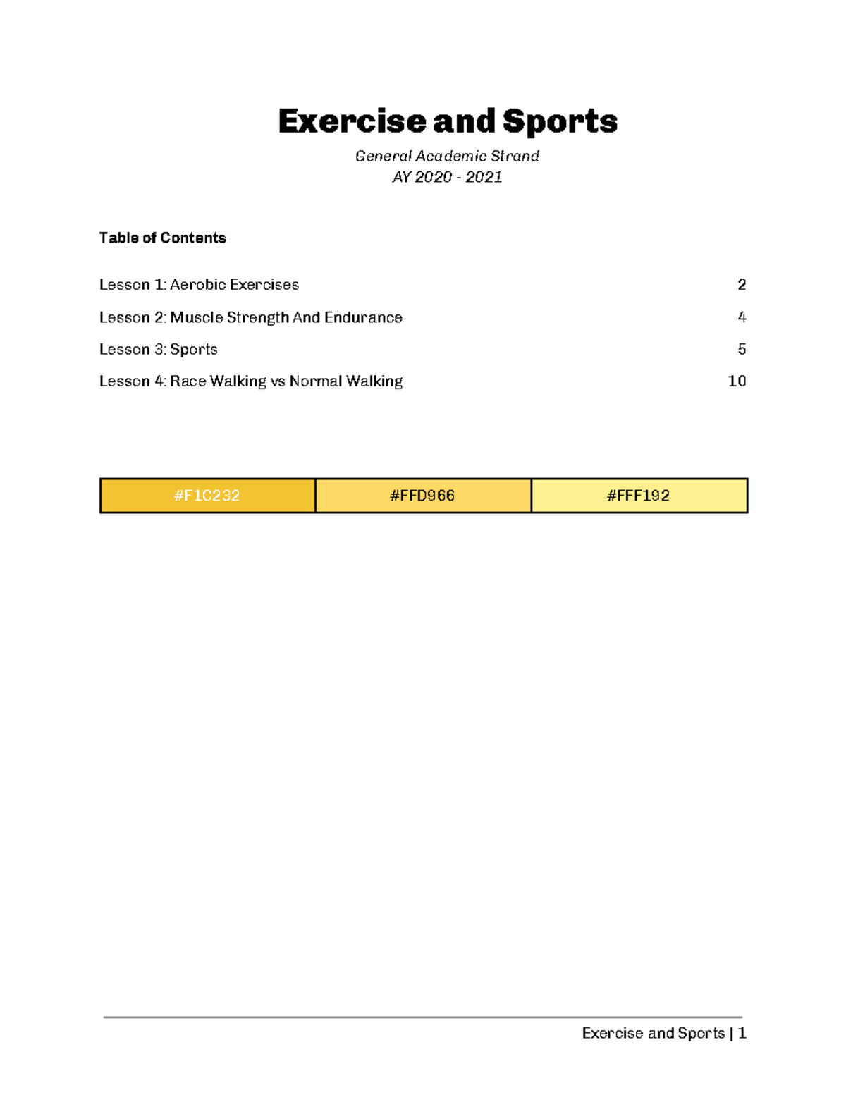 Physical Fitness Education