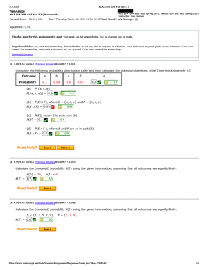 MAT 114 HW #12 Section 6 - MAT 114 - Studocu