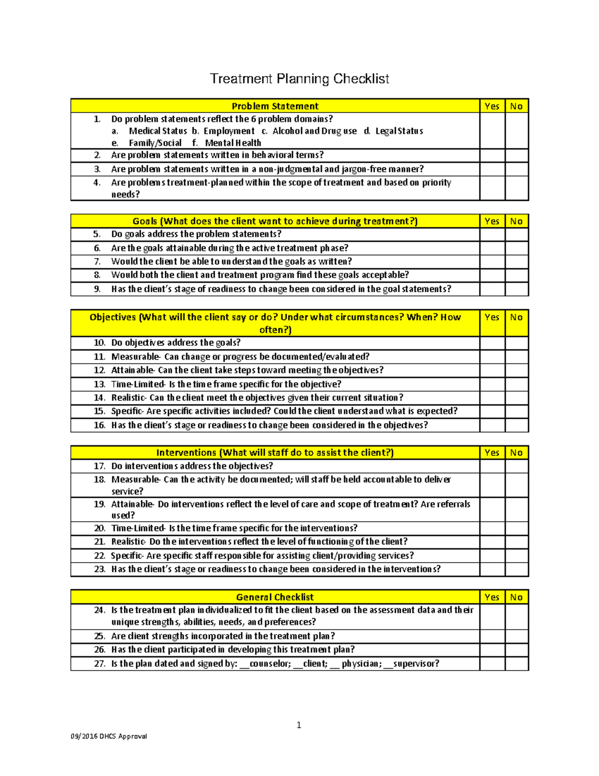 treatment planning - 1 09/2016 DHCS Approval Treatment Planning ...