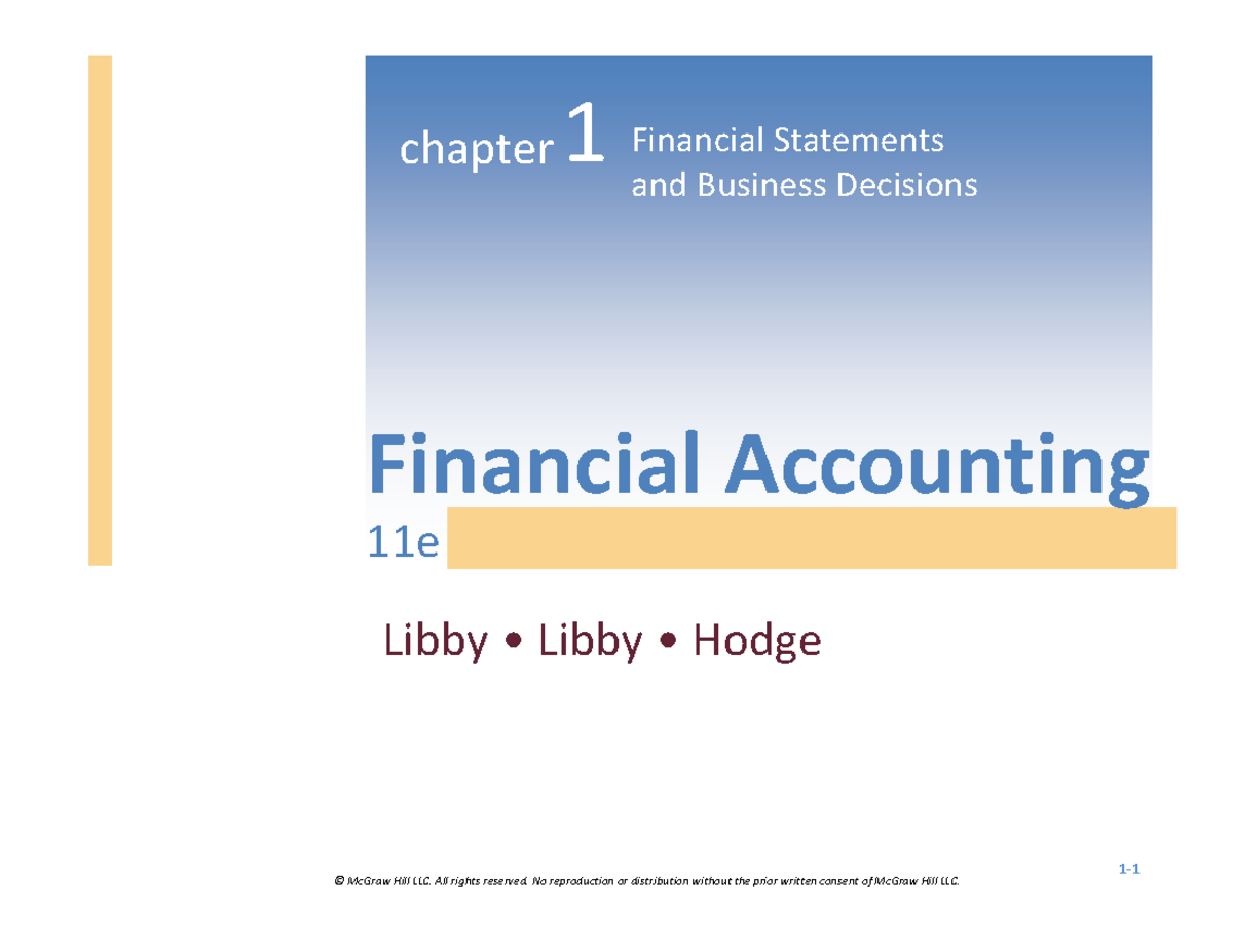 Ch 1 - Lecture notes for chapter 1. - © McGraw Hill LLC. All rights ...