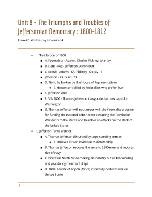 Unit 11: The rise of the Jacksonian Democracy - Deprecated API usage ...