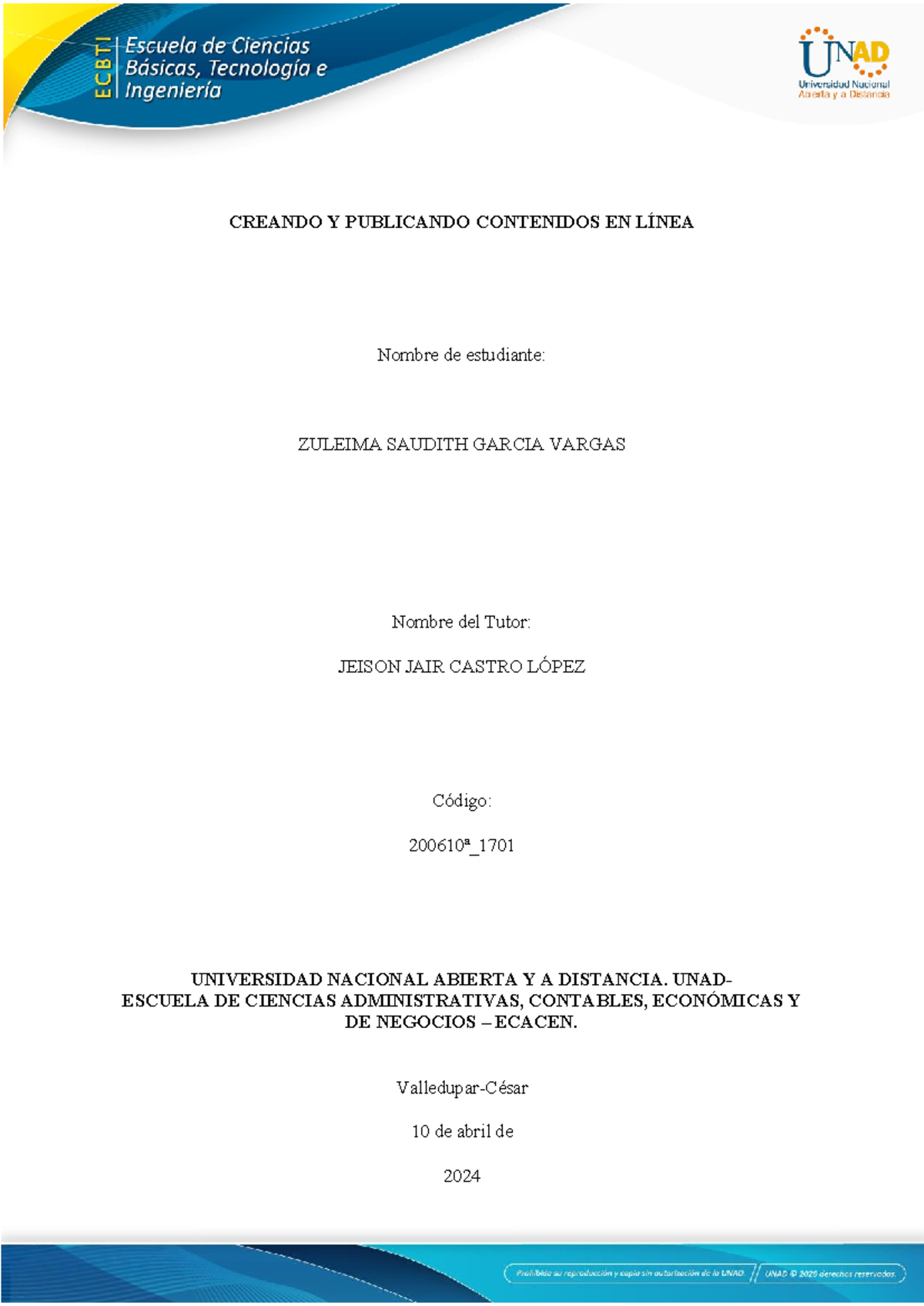 Tarera 3 Zuleima Garcia - CREANDO Y PUBLICANDO CONTENIDOS EN LÍNEA ...